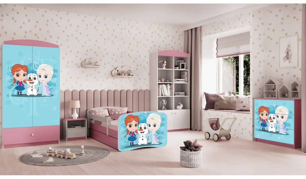 Dětská postel Babydreams Sněhové princezny růžová