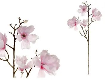 Dekorativní květina - Magnólie 4 květy barva světle růžová