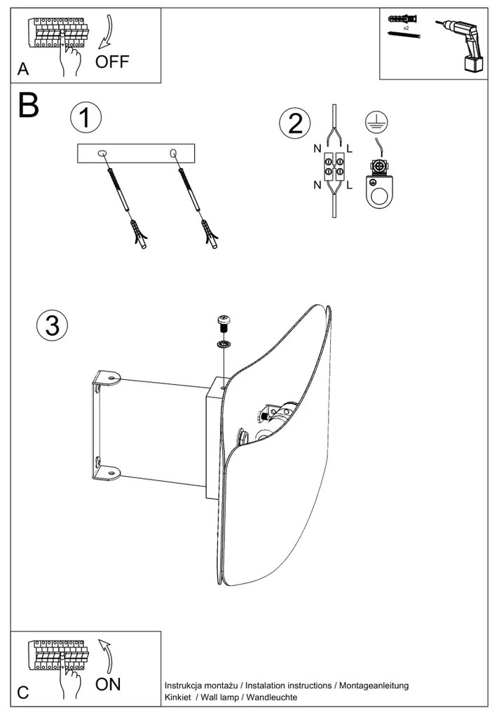 Sollux Lighting Nástěnné svítidlo TILA 40 Černá