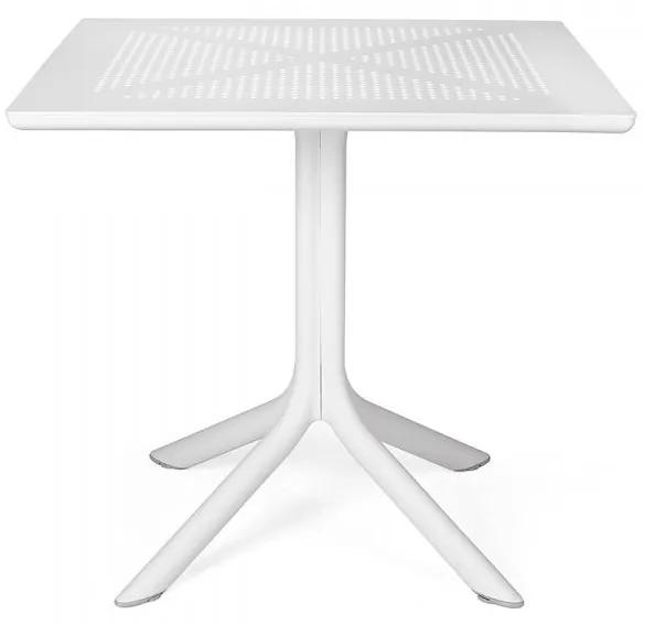 Nardi Plastový stůl na zahradu CLIP Rozměr: 80x80 cm, Odstín: Bianco - Bílá