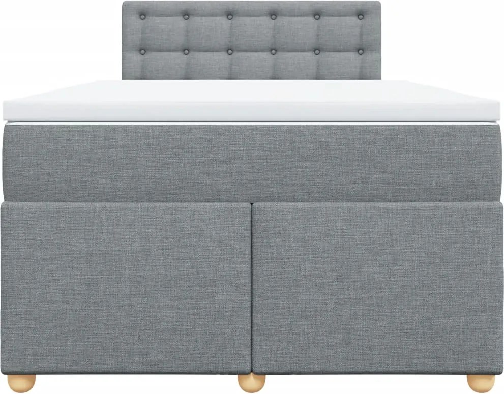 Box spring postel s matrací světle šedá 120x190 cm textil 3288933