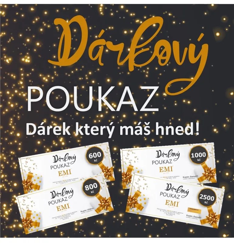 Dárkový poukaz EMI, 2 500 Kč