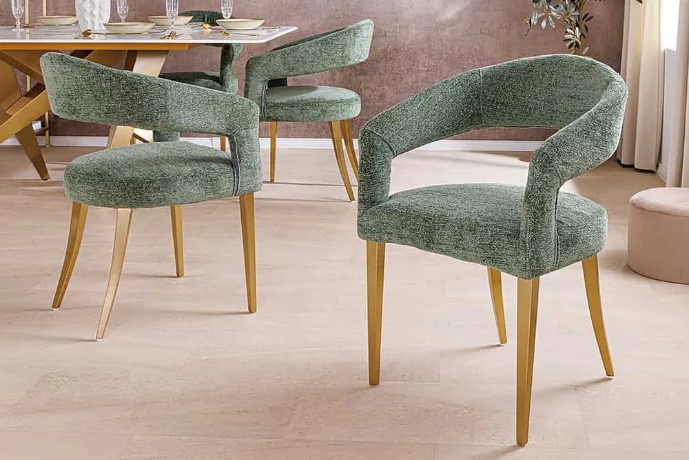 Designová jídelní židle Fionnula zelená