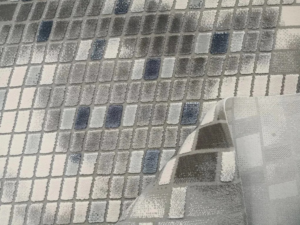 Berfin Dywany, Kusový koberec Vals 8375 Grey, 80x150, šedá, kancelář