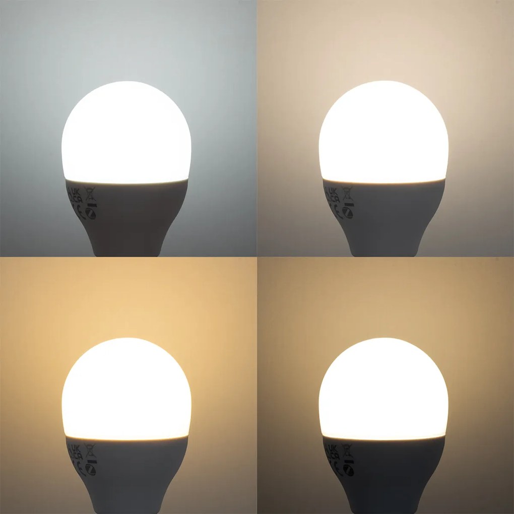 Sada 5 chytrých stmívatelných LED žárovek E14 G45 Opal 4,9W 470 lm 2700-6500K