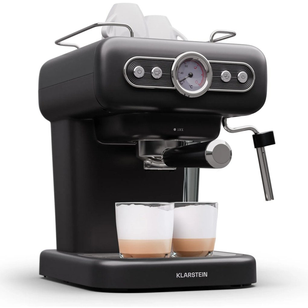 Klarstein Espressionata Evo, espresso kávovar, 950W, 19 bar, 1,2 l, 2 šálky