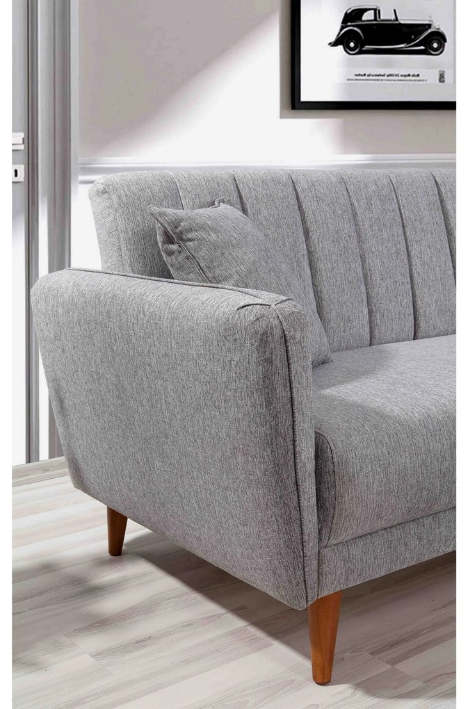 Atelier del sofa Rozkládací rohová pohovka AQUA světle šedá pravý roh 867UNQ1402