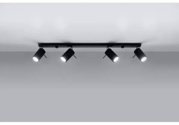 Sollux SL.0332 - Bodové svítidlo RING 4L 4xGU10/10W/230V černá