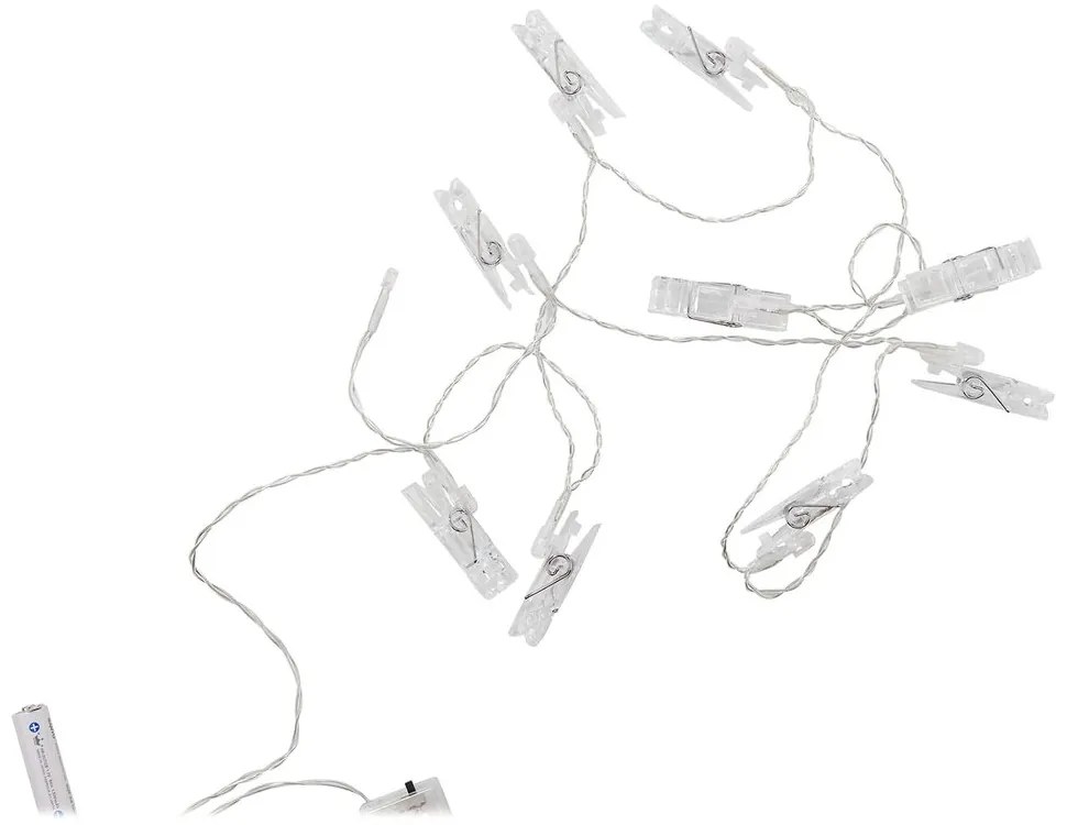CLIP ART LED Světelný řetěz s USB kolíčky 10 světel