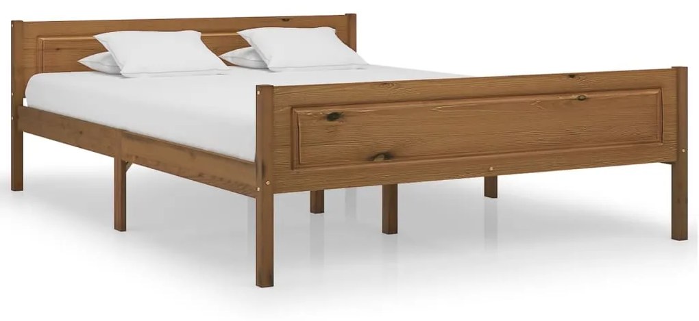 322112 vidaXL Rám postele masivní borové dřevo medově hnědý 120 x 200 cm