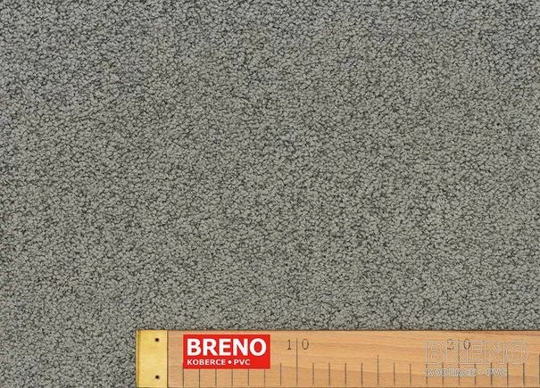 Breno Metrážový koberec SOLAR 75 šedý, šíře 400 cm, Šedá