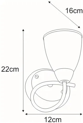 Nástěnné svítidlo K-JSL-6059/1W CHR z řady PLATO II