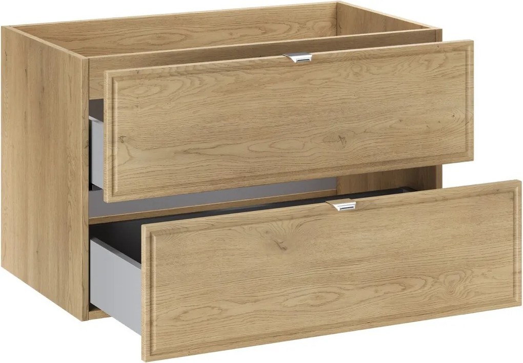Koupelnová sestava Terra s deskou a skříňkami 80 cm dub cremona