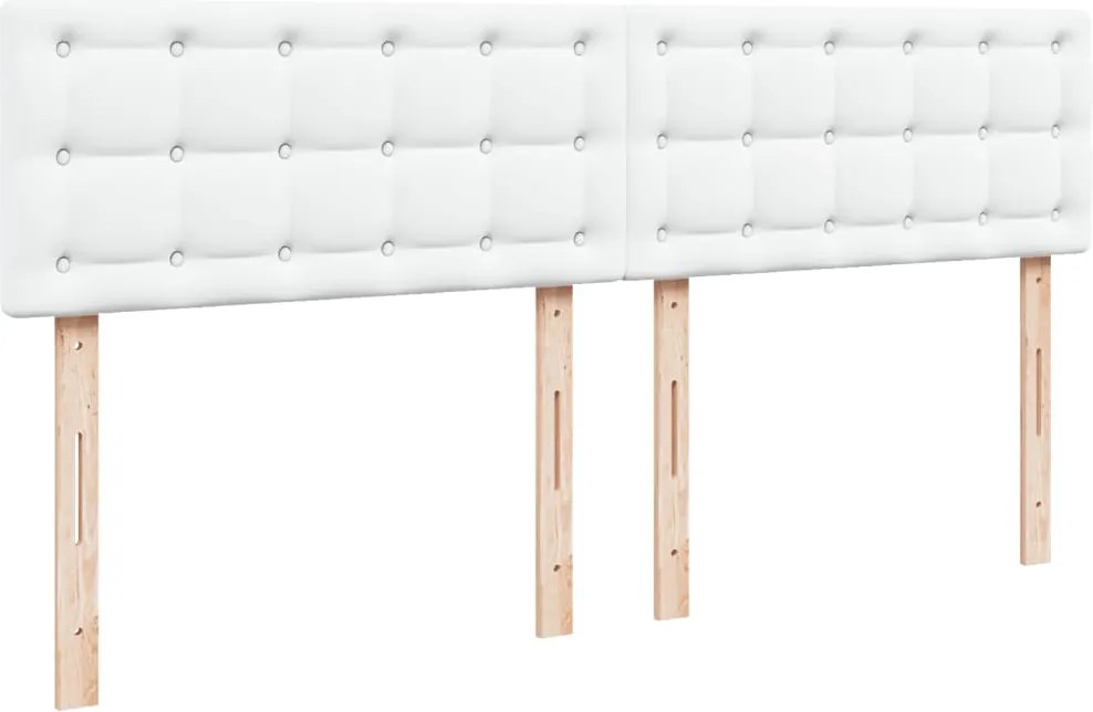 Box spring postel s matrací bílá 200x200 cm umělá kůže 3288437