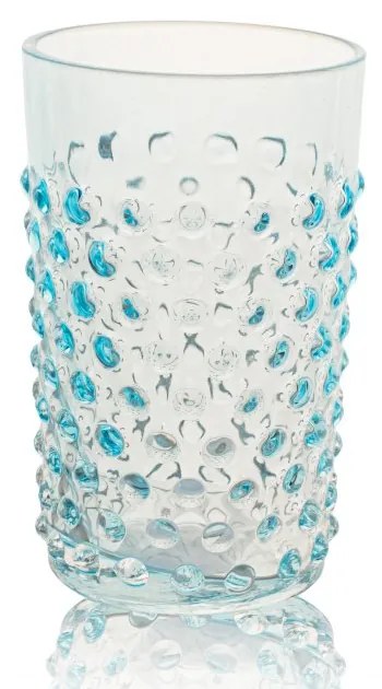 Sklenice, Jílek Glassworks, HOBNAIL, Podj. azurová, 250 ml, 6 ks