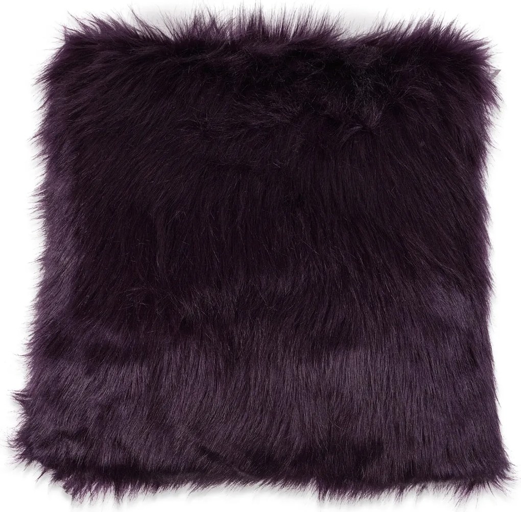 Dekorační povlak na polštář FAUX FUR longhair 50x50 cm, fialový