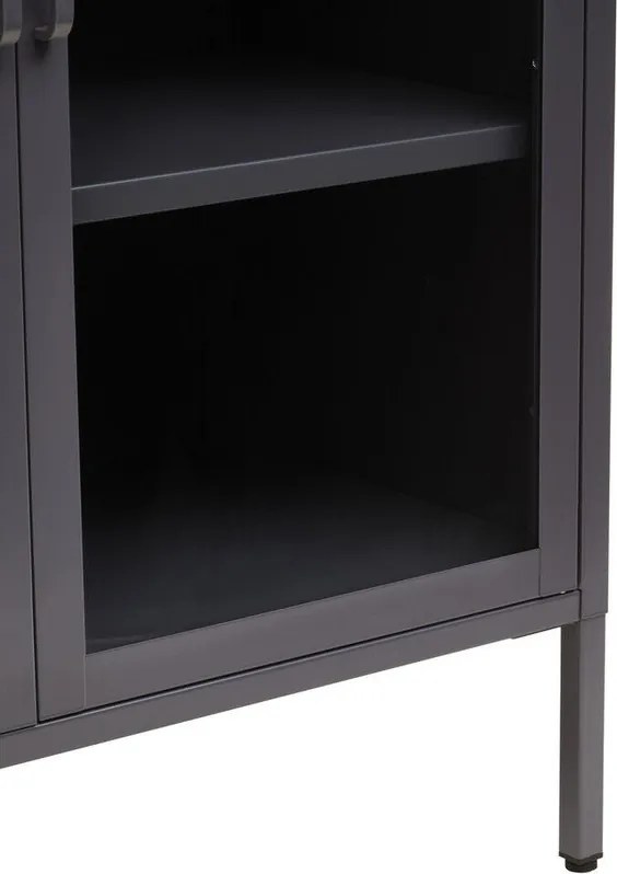 Šedá ocelová vitrína 80x102x40 cm Acier – Premier Housewares