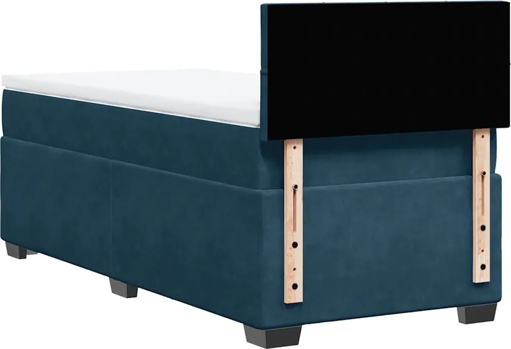 Box spring postel s matrací tmavě modrá 80 x 200 cm samet 3286166