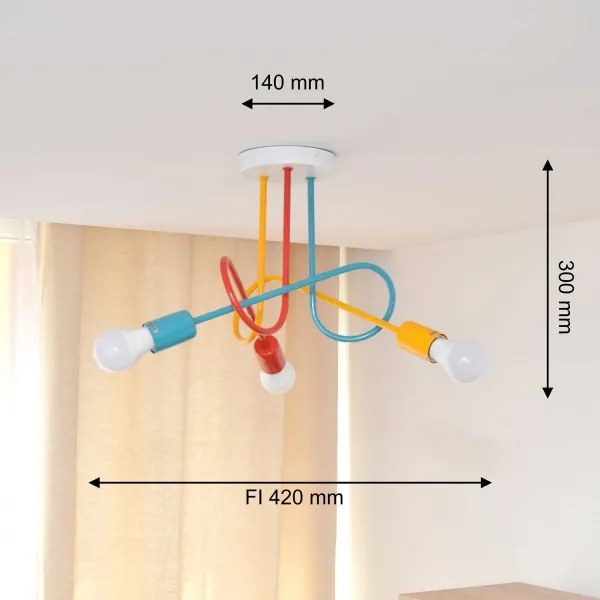 Přisazený lustr OXFORD 3xE27/15W/230V