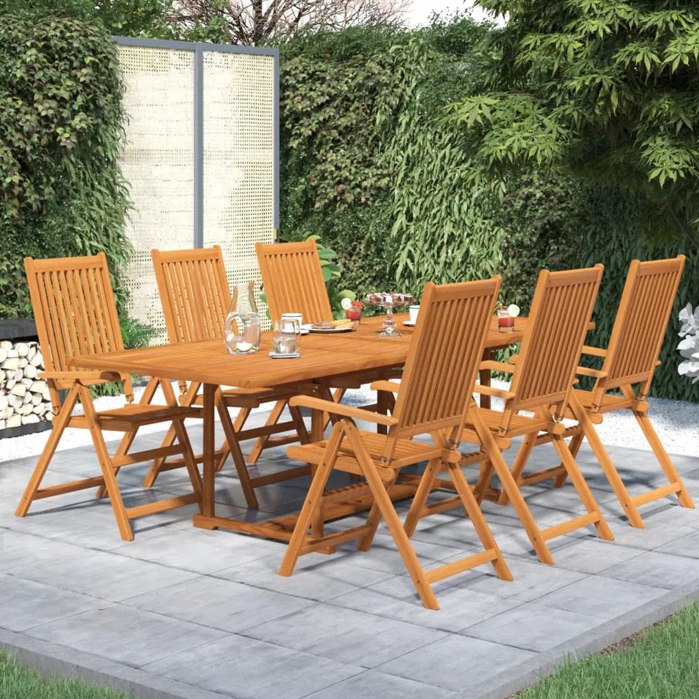 7dílný zahradní jídelní set masivní akáciové dřevo 160-240 cm 3079641