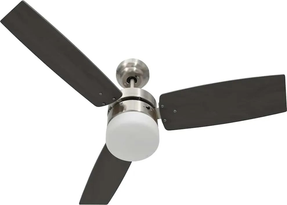 vidaXL Stropní ventilátor světlo a dálkový ovladač 108 cm světle hnědý [51491] Barva: světle hnědá
