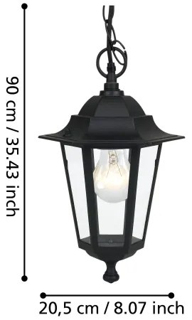 EGLO 22471 - Venkovní lampa LATERNA 4 1xE27/60W