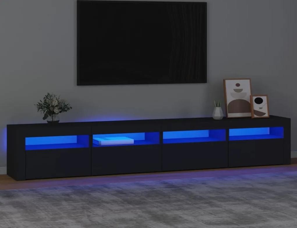 vidaXL TV skříňka s LED osvětlením 240x35x40 cm [3152763] Barva: hnědý dub