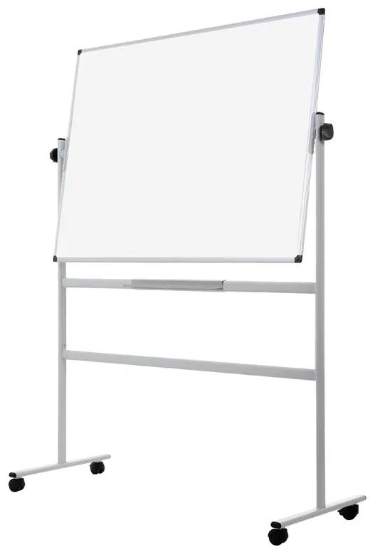 Bi-Office Mobilní otočná oboustranná keramická tabule, magnetická, bílá, 1800 x 1200 mm