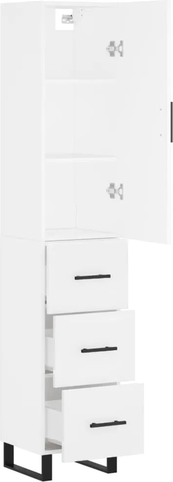 Skříň highboard bílá 34,5 x 34 x 180 cm kompozitní dřevo 3198873
