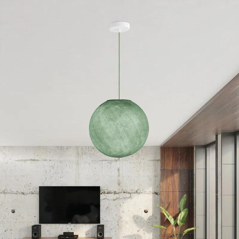 creative cables Stínidlo tvaru koule z polyesterového vlákna - 100% vyrobené ručně Barva komponentu: Zelená, Velikost ⌀: L - 42cm