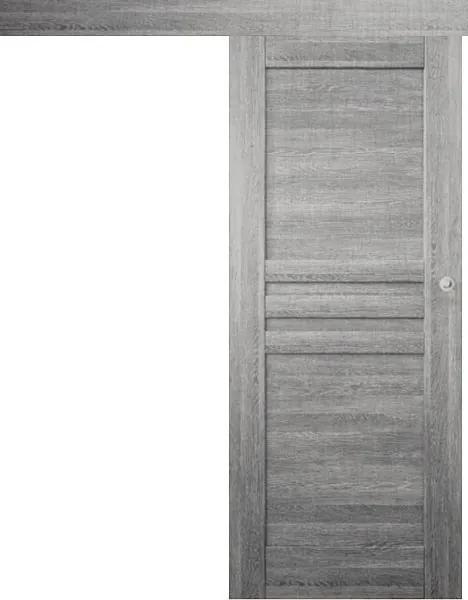 posuvné interiérové dveře na stěnu vasco doors MADERA plné, model 3 Průchozí rozměr: 70 x 197 cm, Orientace dveří: Levé dveře, Dekor: Bílá