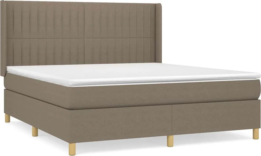 Box spring postel s matrací taupe 160x200 cm textil 3132165