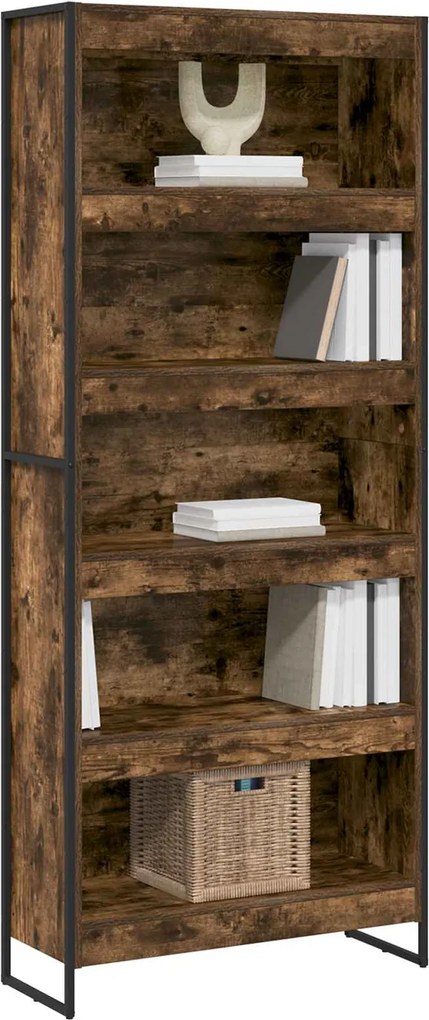 Knihovna 80 x 30 x 189,5 cm Kompozitní dřevo Kouřový dub 3403012