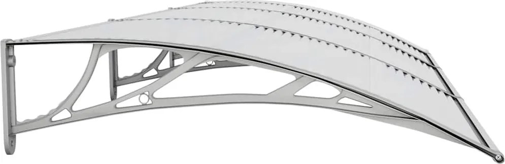 Vchodová stříška šedá 300 x 100 cm polykarbonát 153572