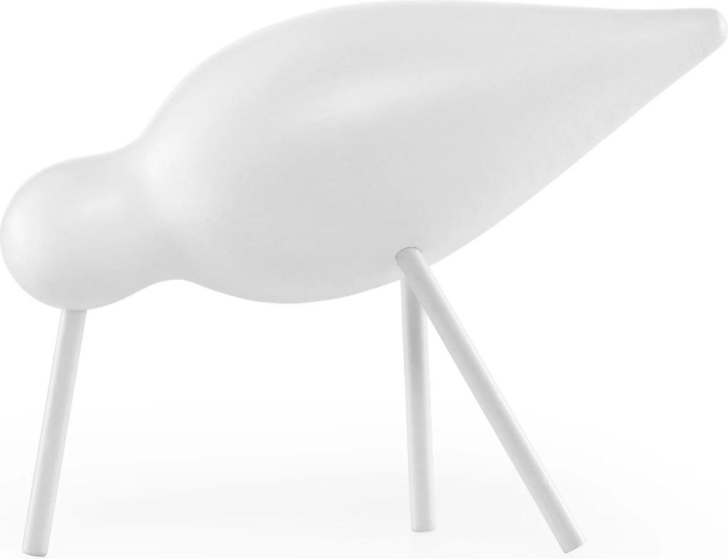 Dekorativní figurka Shorebird M celá bílá