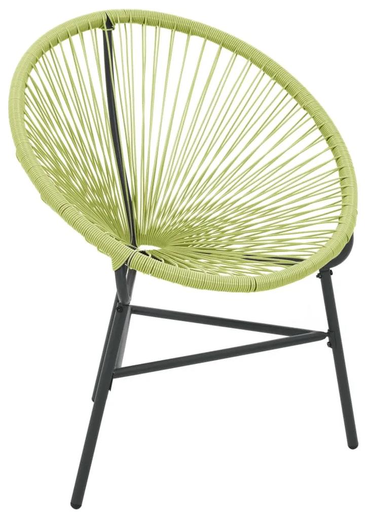 313141 vidaXL Zahradní židle Acapulco polyratan zelená