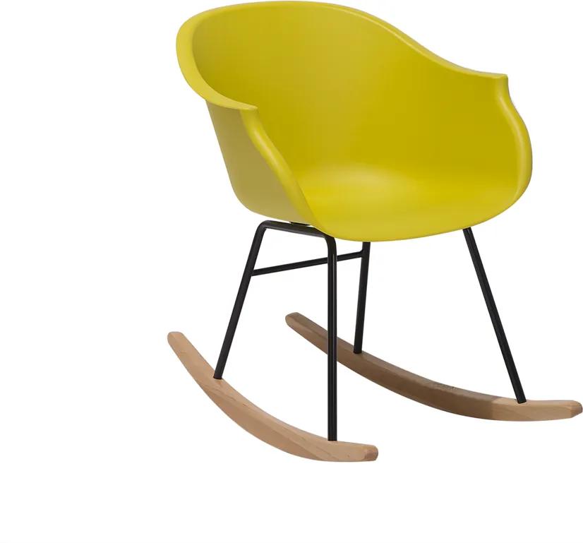 Houpací žlutá židle - HARMONY