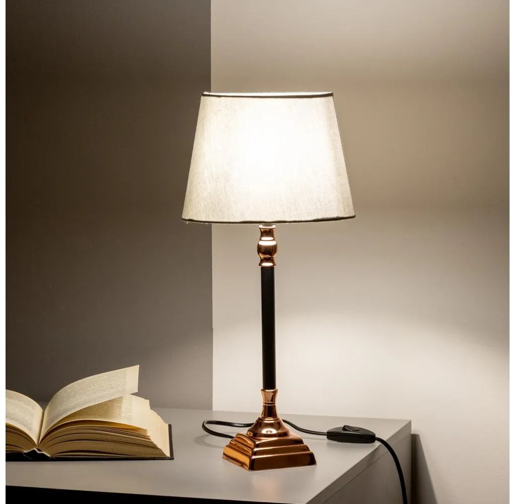 BRILAGI - Stolní lampa CERIA 1xE14/40W/230V pr. 20,5cm černá/měděná/šedá