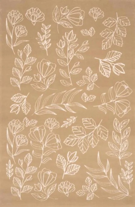 Koberec Agnella Agnus Herbarium tmavě béžový