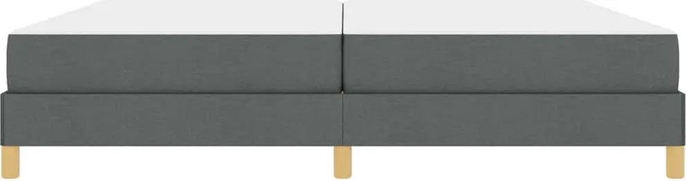 Postel s boxspringem s matrací Tmavě šedá 200 x 200 cm textil 3398592