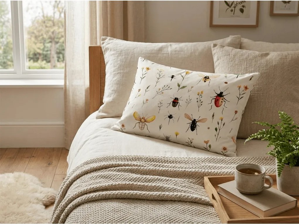 Polybavlněný povlak na polštář INSECTA POLY 50x70 cm, barevný