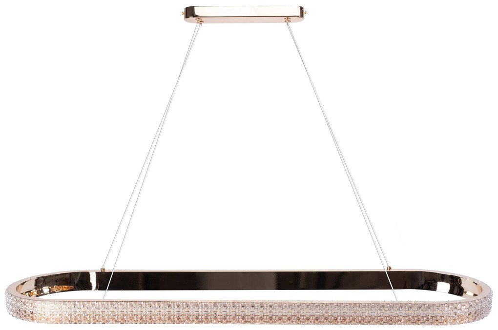 Toolight Závěsné LED osvětlení Crystal LE13 APP1751-CP zlatá 90 cm