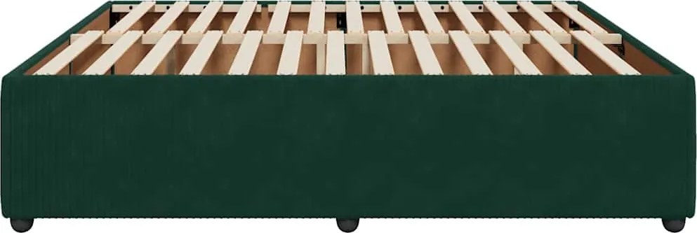 Rám postele bez matrace tmavě zelená 180 x 200 cm samet 3285027