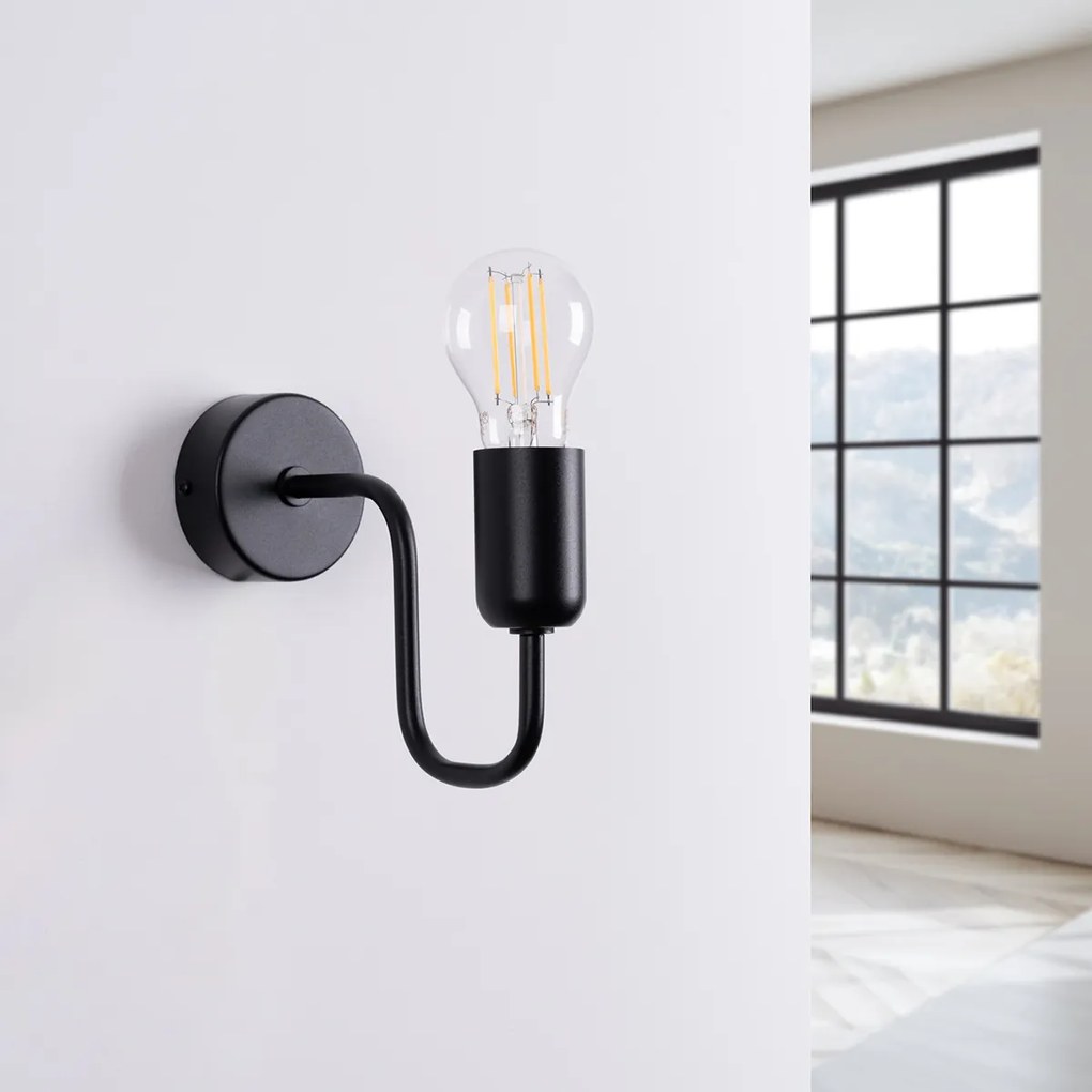 Sollux Lighting Nástěnné svítidlo VECTOR černé