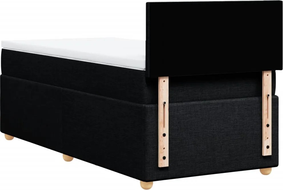 Box spring postel s matrací černá 90x190 cm textil 3286530