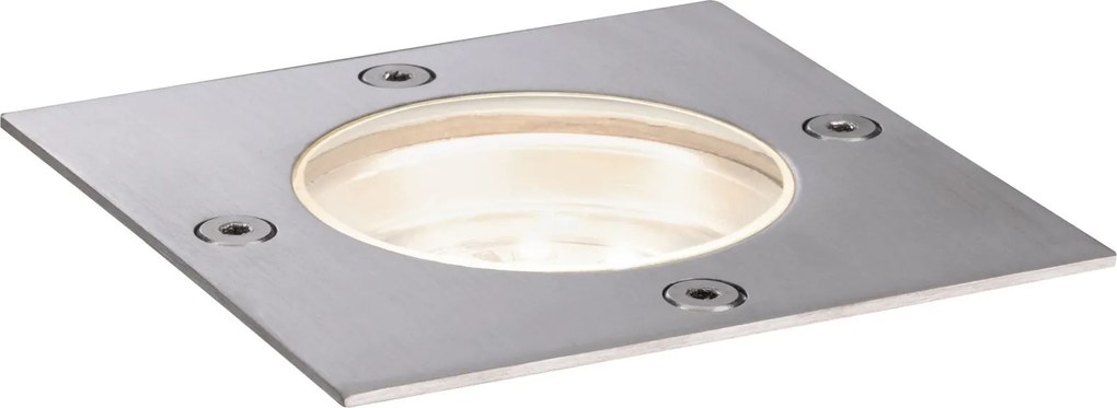 P 94227 Plug & Shine zemní svítidlo hranaté IP65 3000K 4W 24V stříbrná - PAULMANN