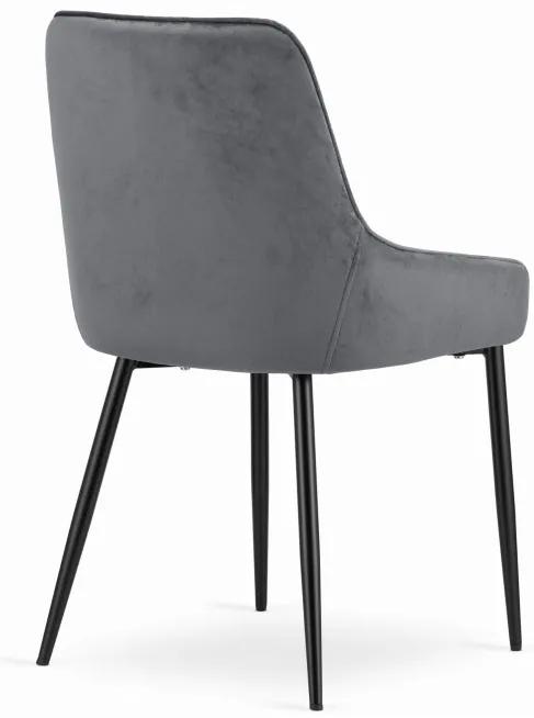 Set dvou jídelních židlí MONZA šedé (2ks)