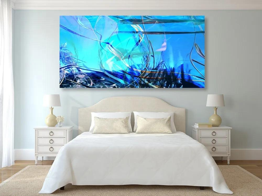Obraz abstrakce podvodního světa - 120x60 cm