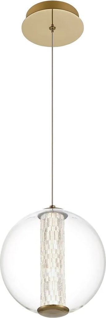 Designové závěsné světlo Eurofase Atomo Mosaz LED 9W 3000K