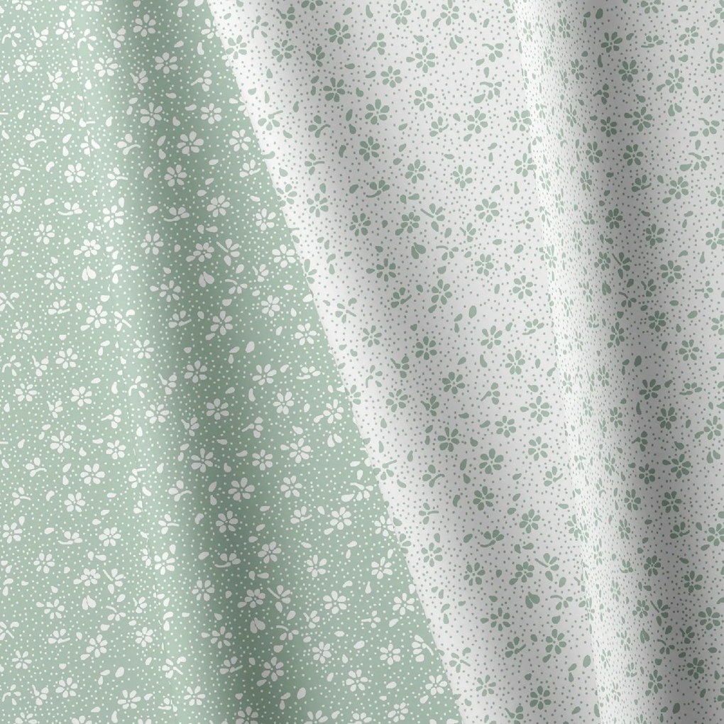 Bavlněné prodloužené povlečení Venkov - mint Velikost: 140 x 220 + 70 x 90